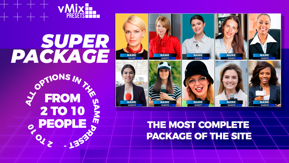 SUPER PACKAGE – vMixPresets